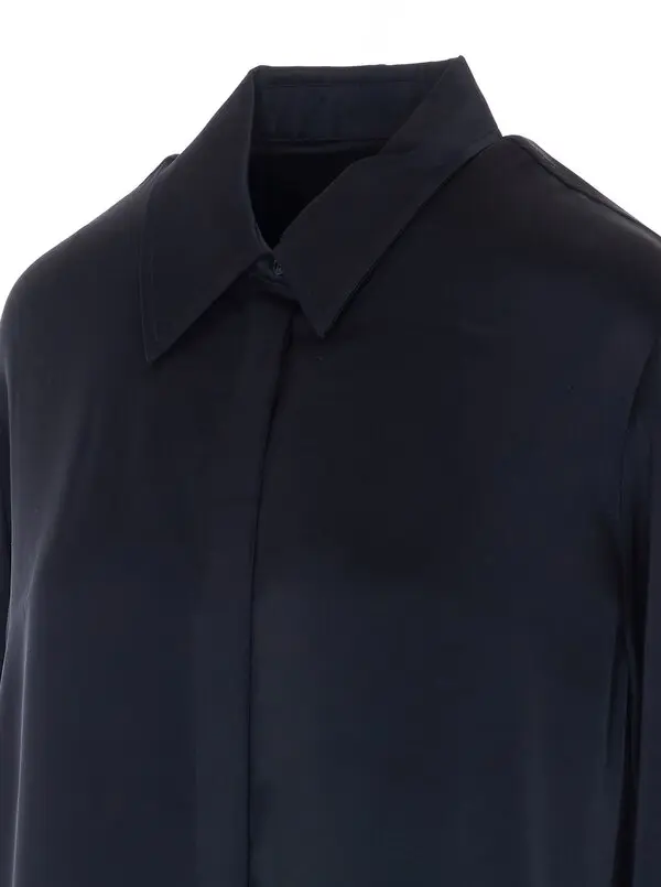 TOTEME Long-sleeved Tuxedo Shirt - Black