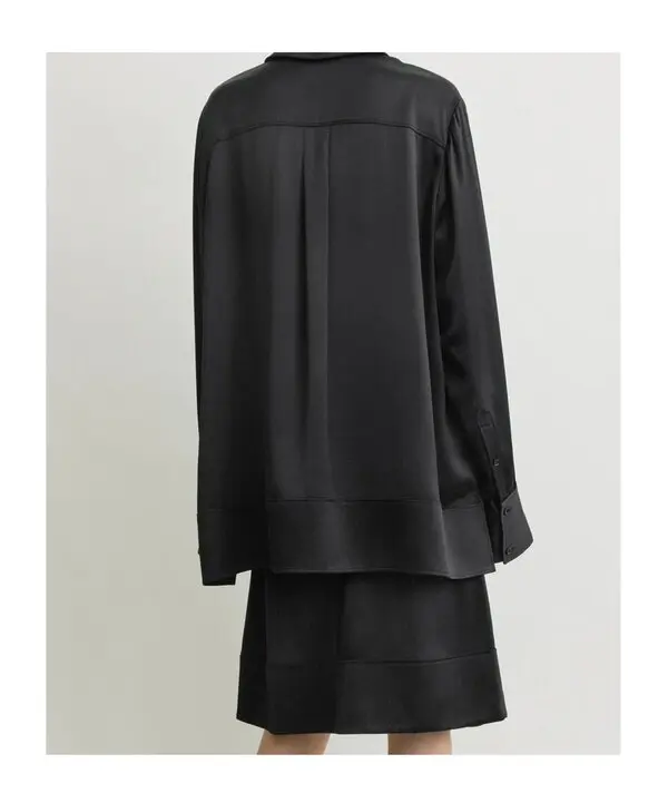 TOTEME Long-sleeved Tuxedo Shirt - Black