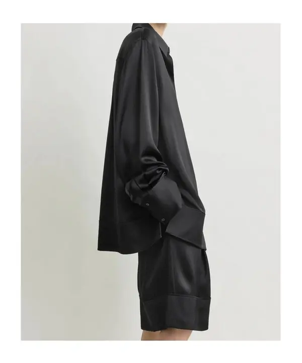 TOTEME Long-sleeved Tuxedo Shirt - Black