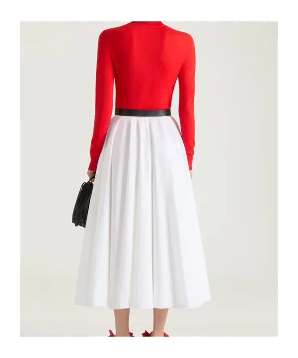 Givenchy Flared Long Circular Skirt - White
