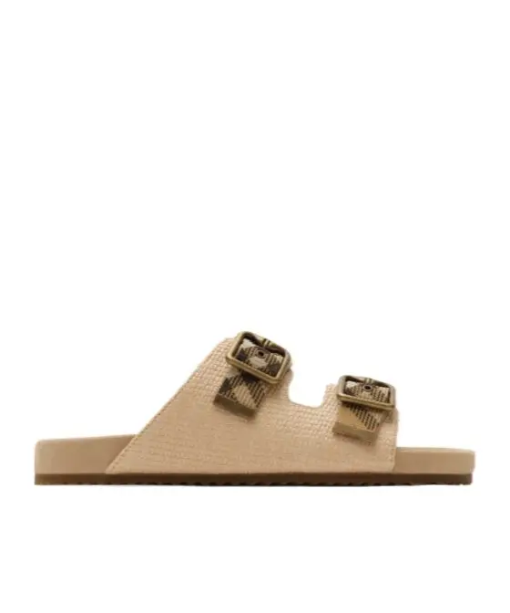 Burberry Check-strap Sandals - Reed Beige