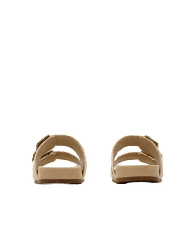 Burberry Check-strap Sandals - Reed Beige