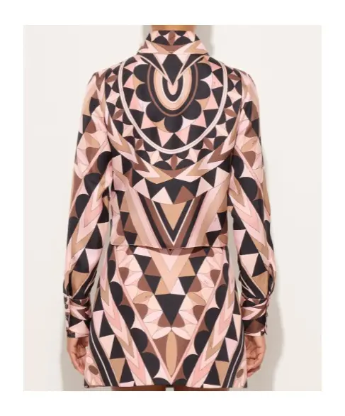 Emilio Pucci Geometric Print Cropped Shirt