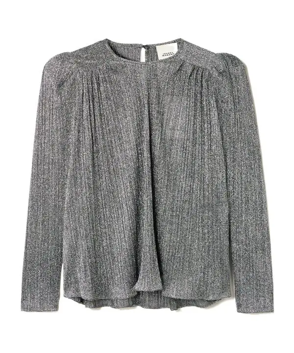 Isabel Marant Étoile Gathered Lamé Blouse