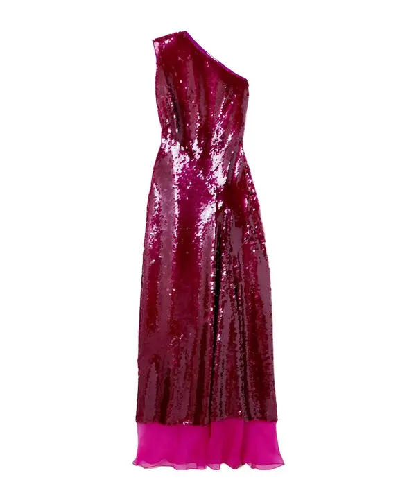 Stella McCartney One-shoulder Sequined Gown