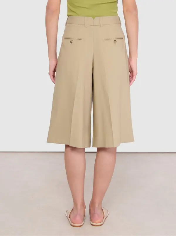 AMI Paris Belt-loop Pleated Shorts - Beige