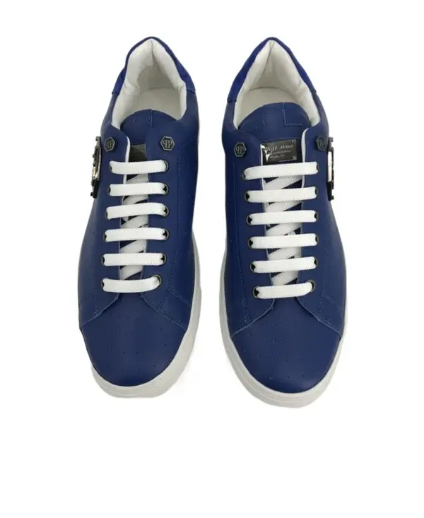 Philipp Plein Logo Detail Lace-up Sneakers - Blue