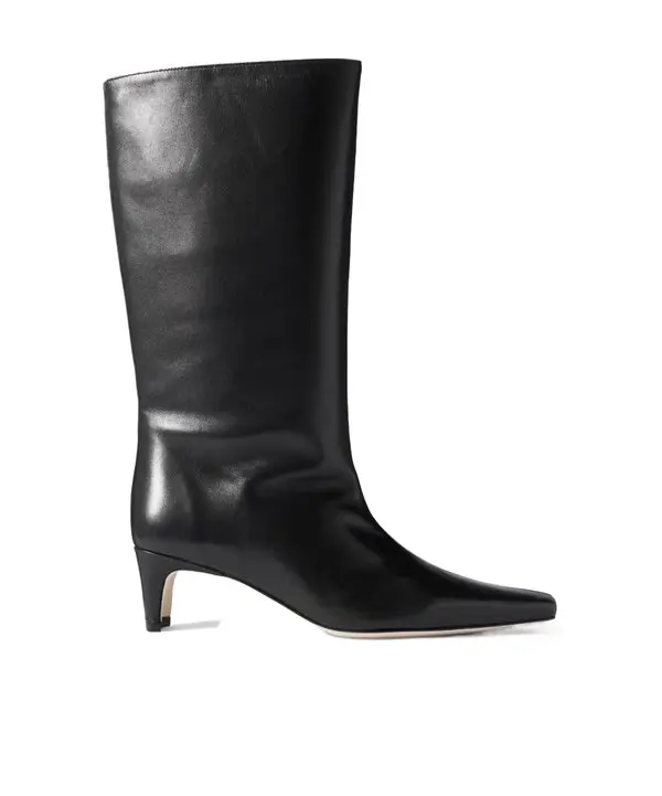 Staud 55mm Mid-calf Leather Boots - Black