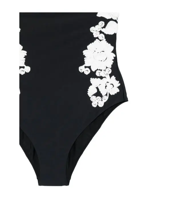 Simkhai Floral Embroidered One Piece Swimsuit