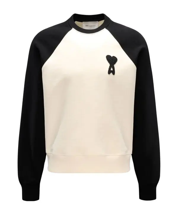 AMI Paris Raglan Logo Sweatshirt - Nude
