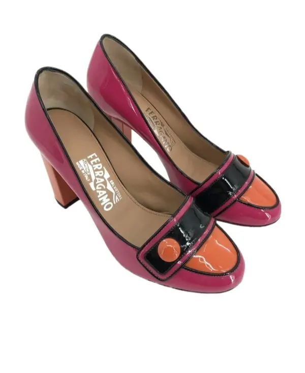 FERRAGAMO Logo High Heel Pumps