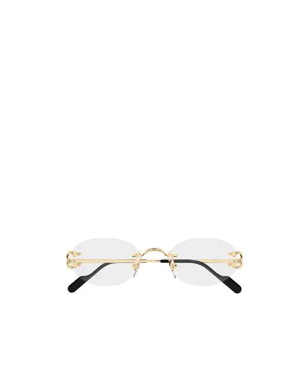 Cartier Rimless Rectangular Glasses - Golden