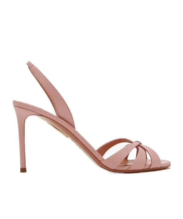 AQUAZZURA Strappy Knotted High Heel Sandals - Pink