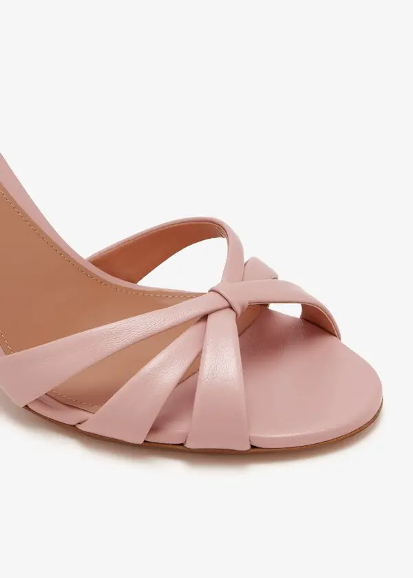 AQUAZZURA Strappy Knotted High Heel Sandals - Pink