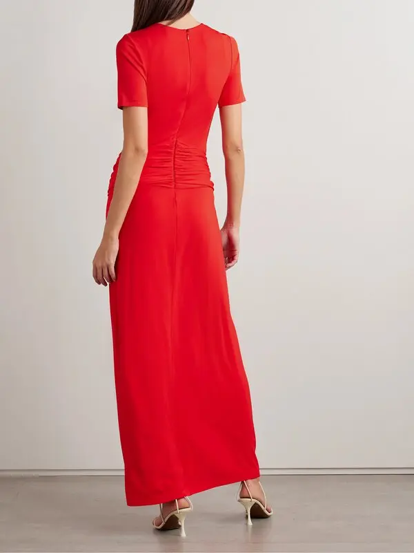 Simkhai Draped Jersey Maxi Dress