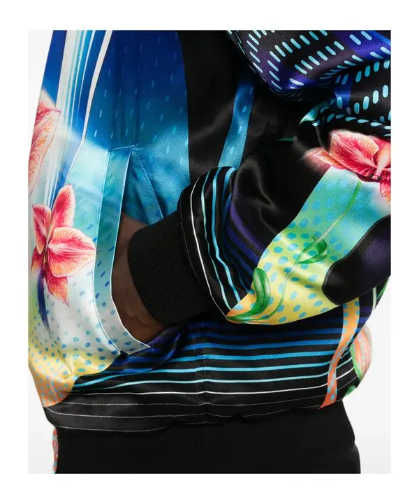 Casablanca Floral-printed Zip-up Bomber Jacket