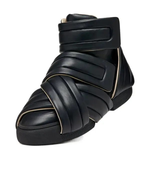 MAISON MARGIELA Padded Criss-cross Sneakers - Black