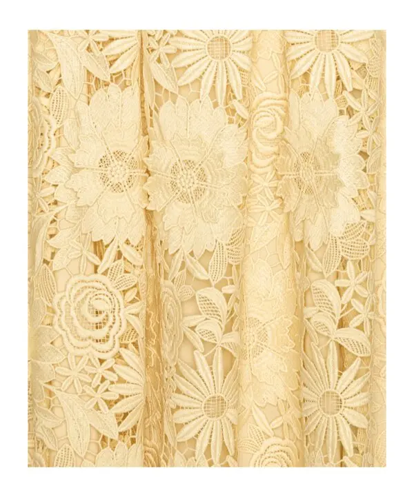 ROTATE BY BIRGER CHRISTENSEN 3d Lace Midi Dress - Yellow