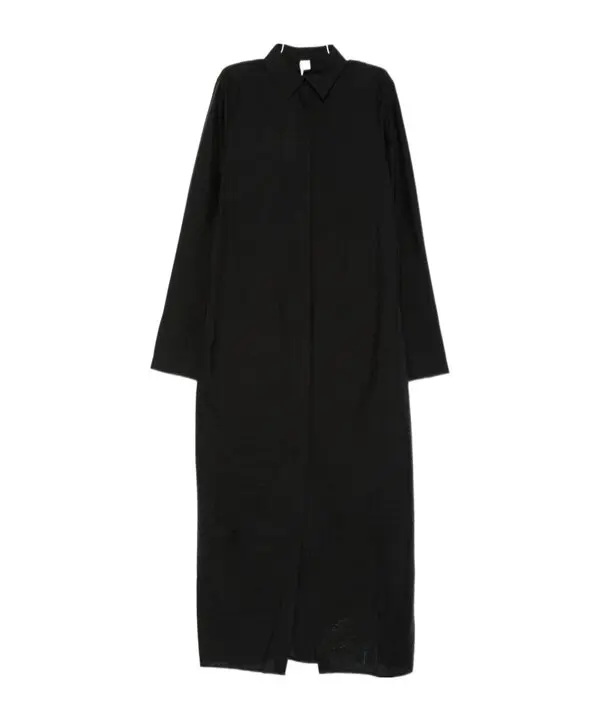 TOTEME Long-sleeved Maxi Dress With Slit Detail - Black