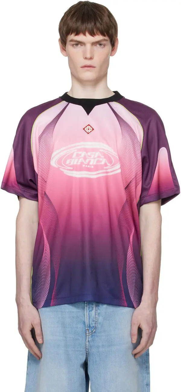 Casablanca Mesh Soccer Jersey T-shirt