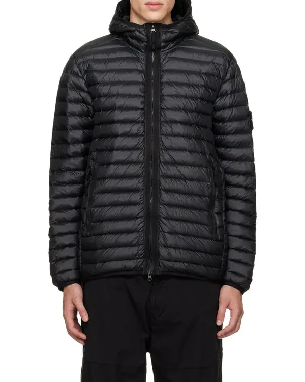 Stone Island Zip-up Puffer Jacket With Hood