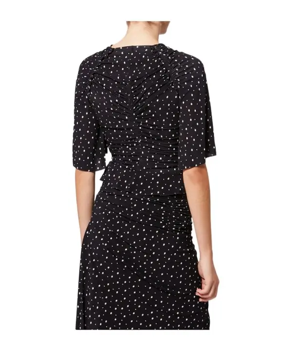 Isabel Marant Étoile Garla Polka Dot Blouse - Black
