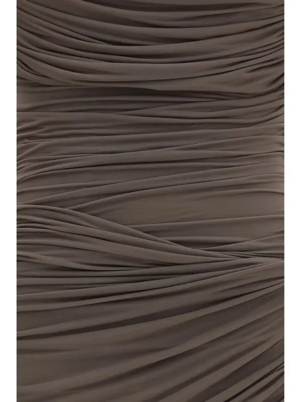 Magda Butrym Draped High Neck Dress