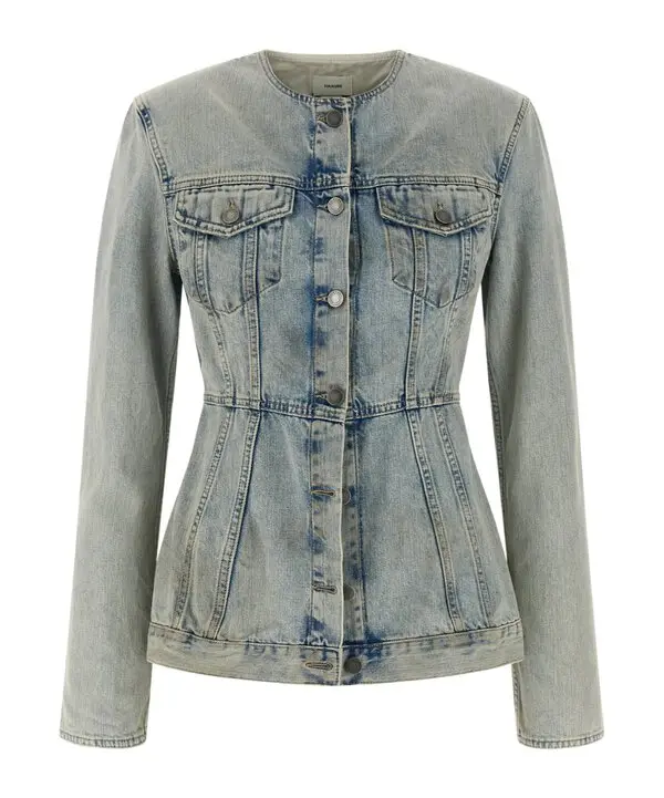 HAIKURE Temple Fitted Denim Jacket - Gray