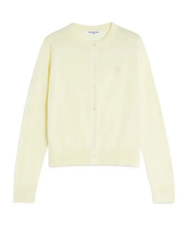 Maison Kitsuné Button Embroidered Cardigan