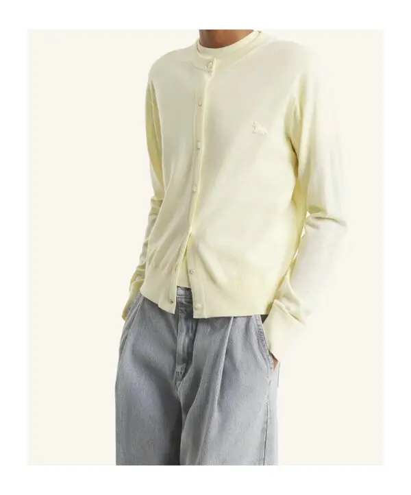 Maison Kitsuné Button Embroidered Cardigan