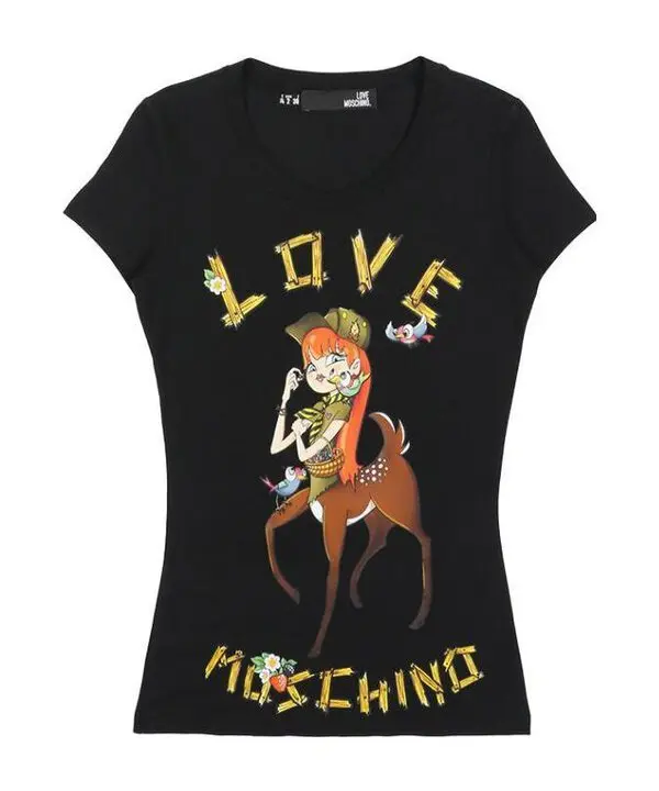 Moschino Graphic Print T-shirt - Black