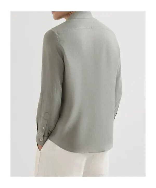Brunello Cucinelli Pocket Detailed Easy Fit Shirt