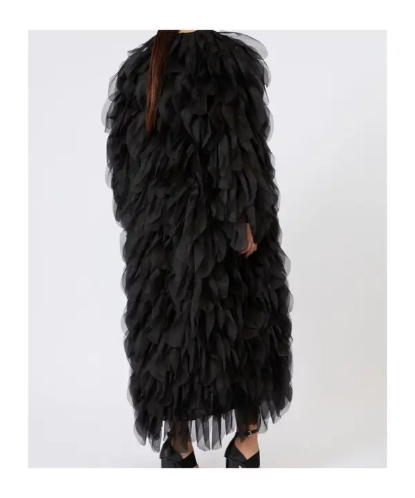Max Mara Lauto" Ruffled Overcoat