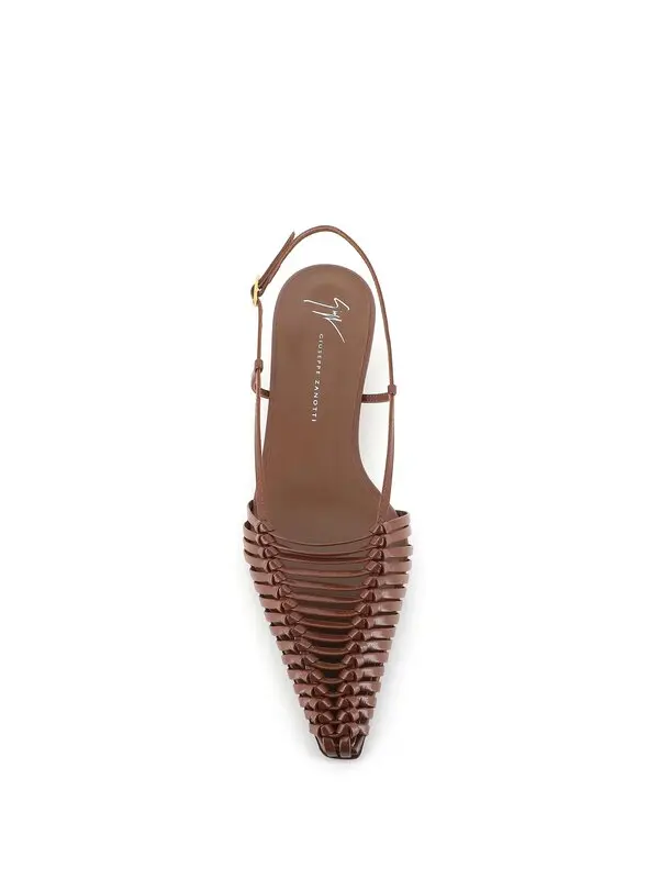 GIUSEPPE ZANOTTI Woven Wedge Sandals
