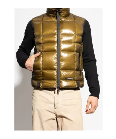 Dsquared2 Quilted Stand Collar Down Gilet - Brown