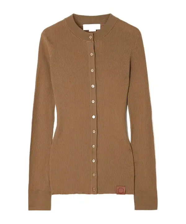 Stella McCartney Ribbed Wool Cardigan With Mother-of-pearl Buttons