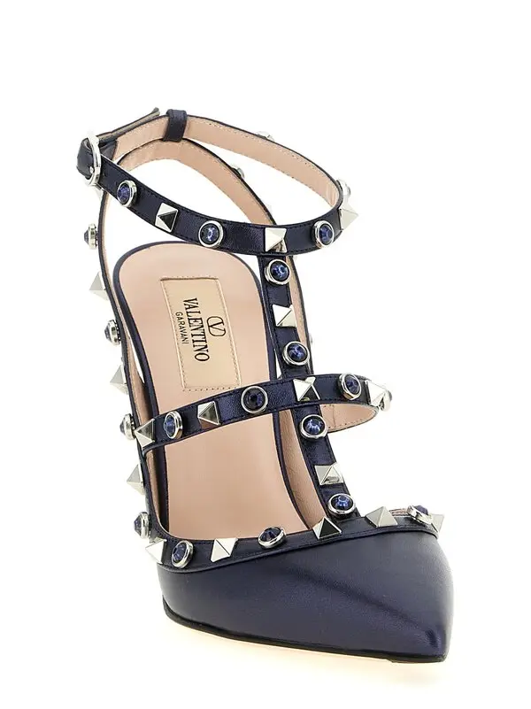 Valentino Garavani Rockstud Ankle-strap Pumps - Multicolor