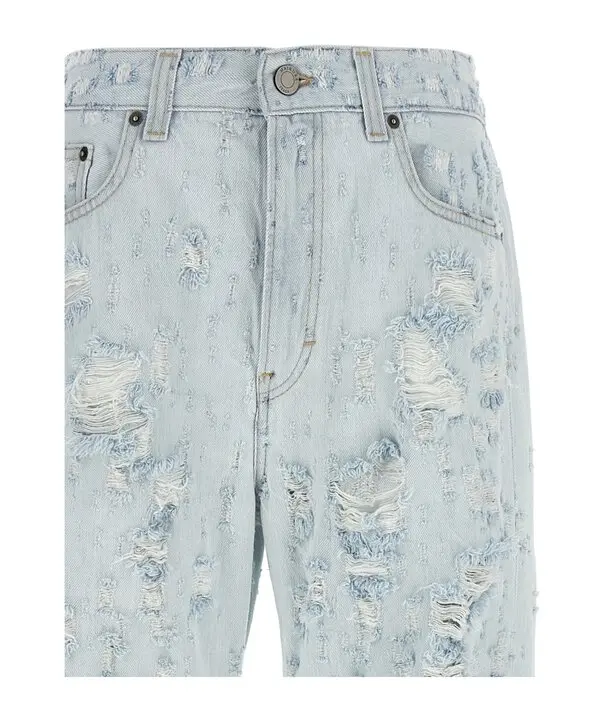 HAIKURE Winny Distressed Wide-leg Jeans - Light Blue