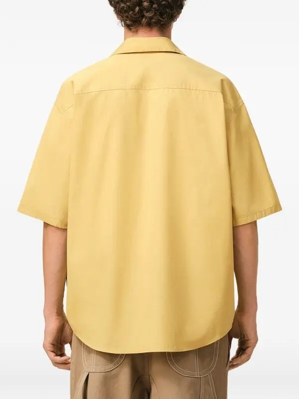 AMI Paris Short-sleeved Curved Hem Shirt