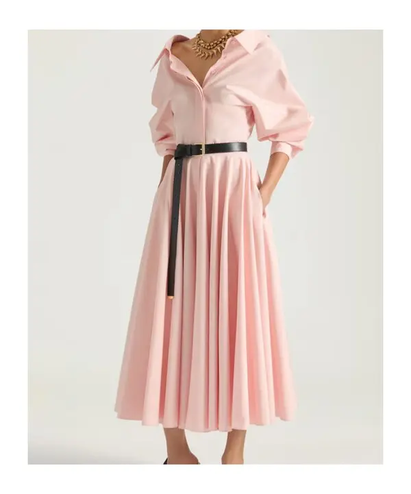 Givenchy Flared Long Circular Skirt - Nude