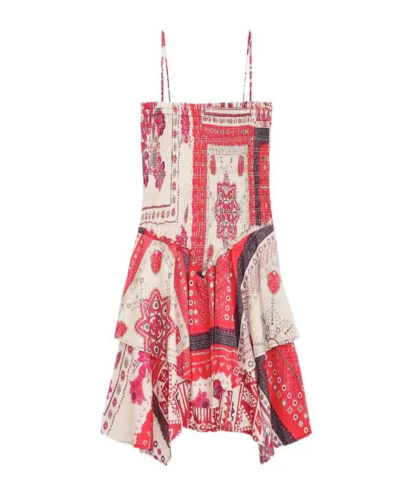 Isabel Marant Étoile Anka Patchwork Mini Dress - Pink