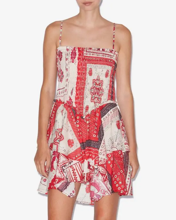 Isabel Marant Étoile Anka Patchwork Mini Dress - Pink