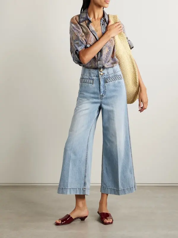 Zimmermann Wanderlust Buttoned Jeans - Light Blue