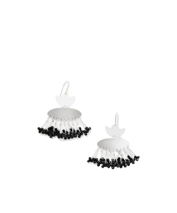 Isabel Marant Étoile Silver-tone Beaded Drop Earrings - White