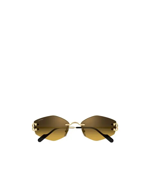 Cartier Rimless Geometric Sunglasses - Green
