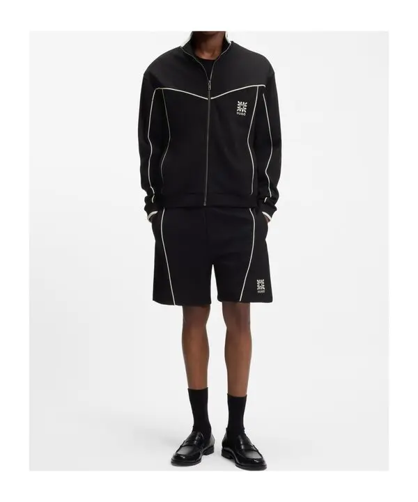 Hugo Boss Zip-up Jacket With Embroidered Logo