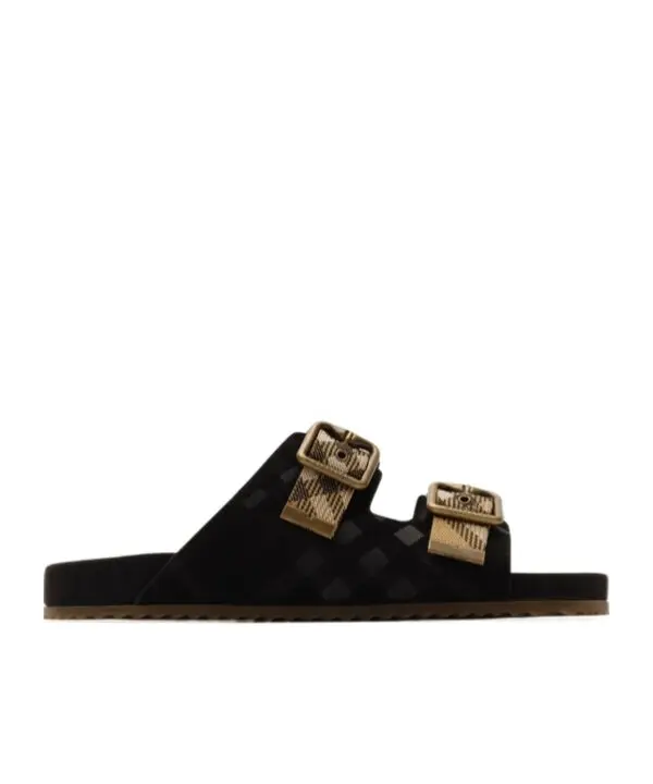 Burberry Check Urchin Sandals - Black