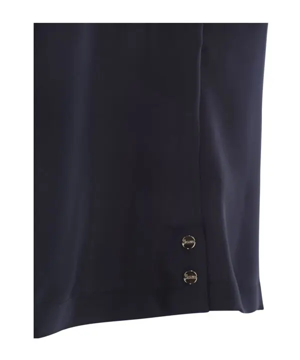 Herno Sleeveless V-neck Top With Side Button Details