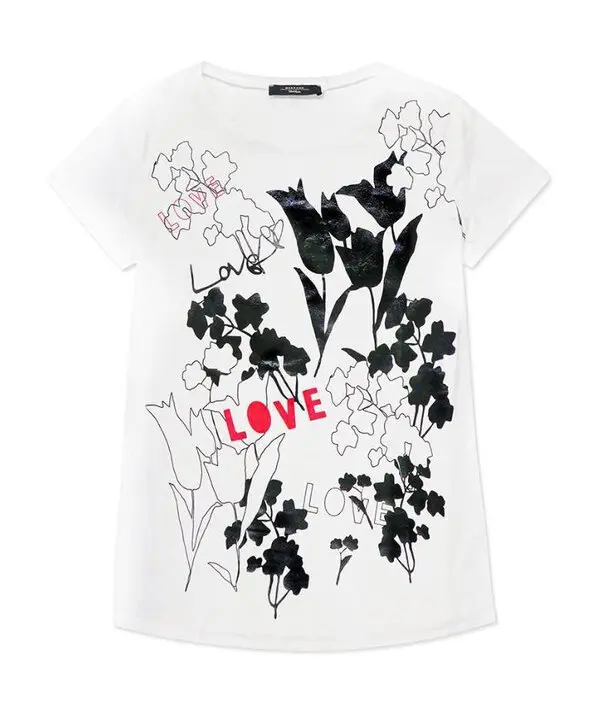 Max Mara Printed T-shirt - White