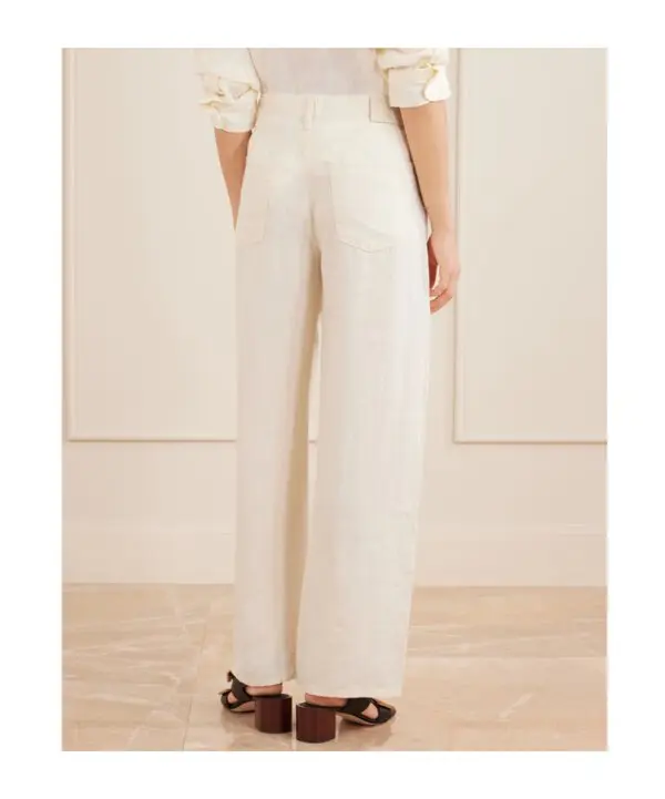 Citizens Of Humanity Brynn Linen Straight-leg Pants - Cream